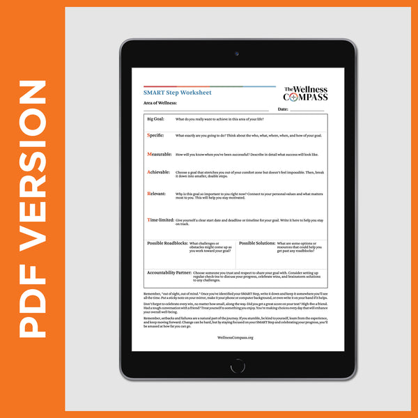 Adult SMART Step Worksheet (PDF FILE) – The Wellness Compass Initiative